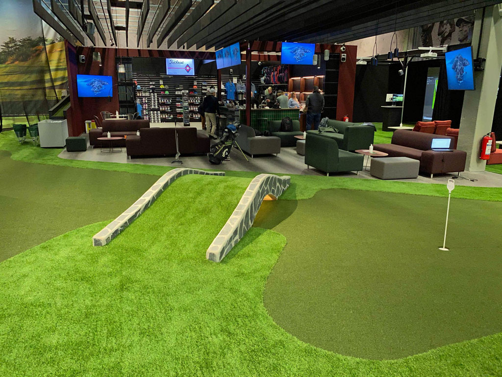 Nordic Turf toteutti GoGolf Lounge golfhallin Espooseen - Nordic Turf